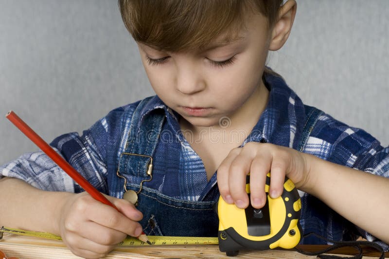 Boy with tools stock image. Image of contractor, cute - 13111459