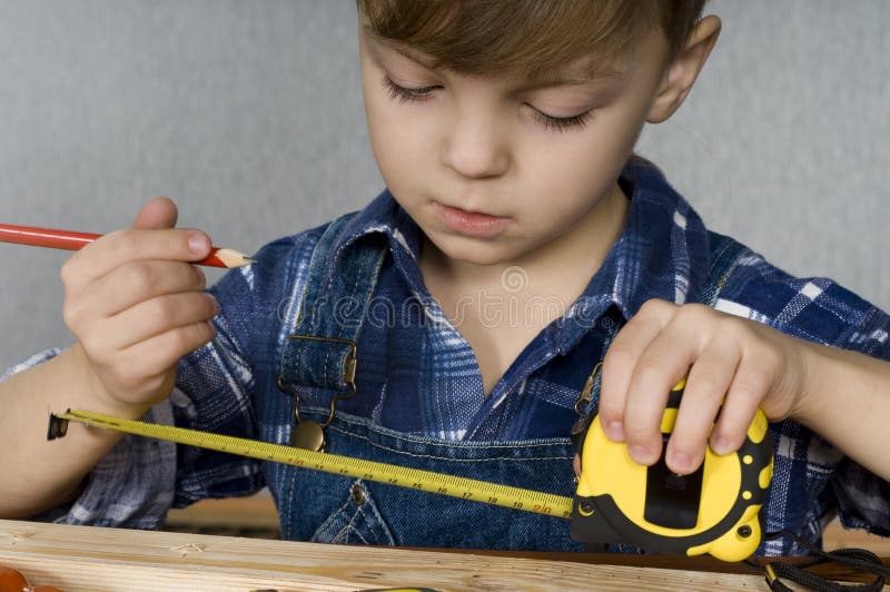 Boy with tools stock image. Image of contractor, cute - 13111459
