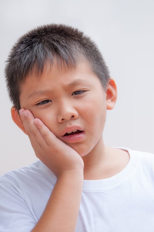 Boy with a toothache stock image. Image of ache, help - 27360923