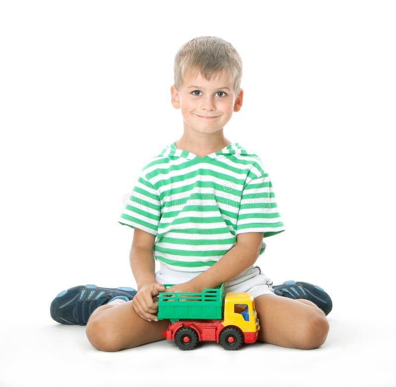 Boy with a toy stock image. Image of recreational, male - 11481779