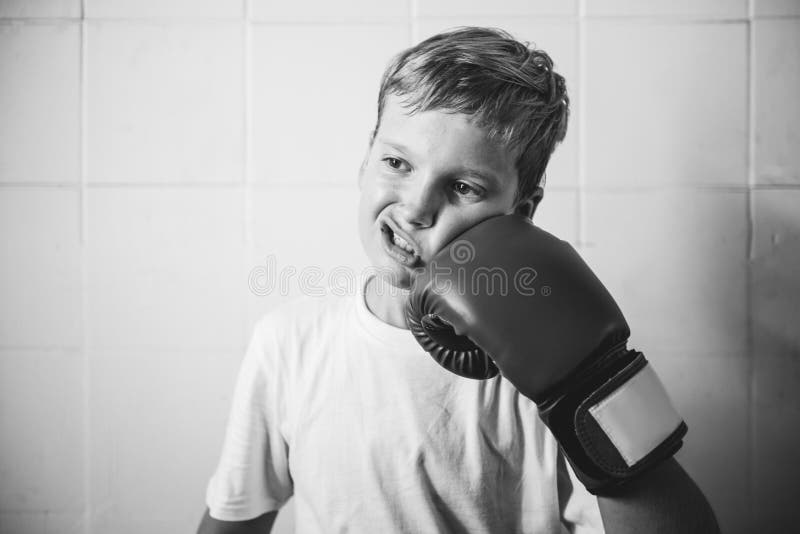 Boy Training Boxing Exercise Movement Concept Stock Photo - Image of ...