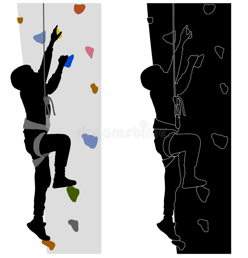 Kid Climbing Silhouette Stock Illustrations – 298 Kid Climbing ...