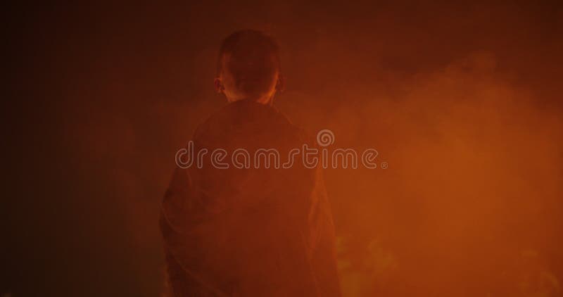 Boy Trapped in Fire Crying for Help Stock Footage - Video of male ...