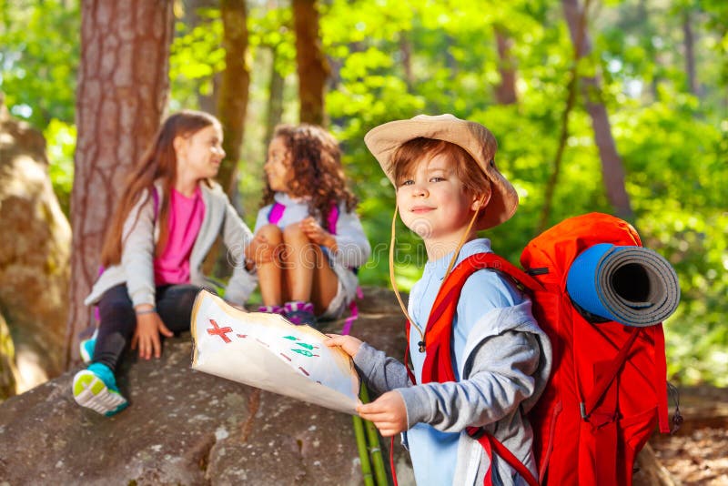 Navigation Activity Game of Treasure Hunting Stock Image - Image of ...