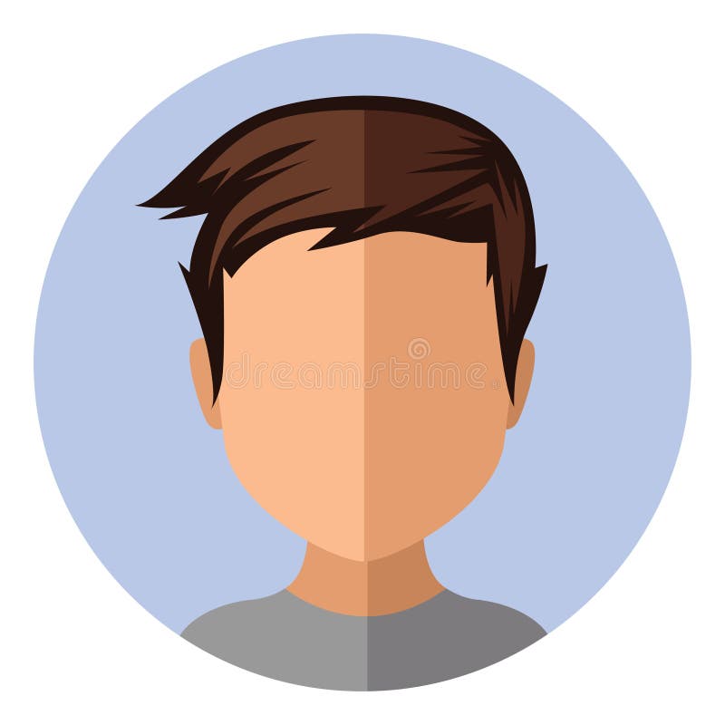 Boy with Trendy Short Hairstyle. Vector Illustration Decorative Design ...