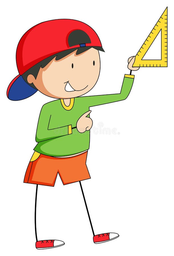 Boy Holding Ruler Stock Illustrations – 64 Boy Holding Ruler Stock ...