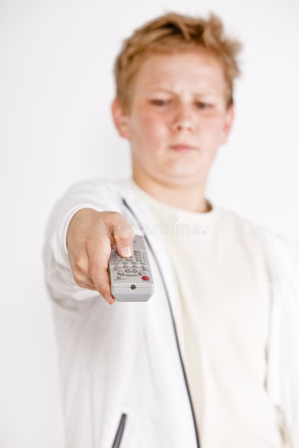 Boy Trying To Turn Something on Stock Image - Image of hair, game: 12073719