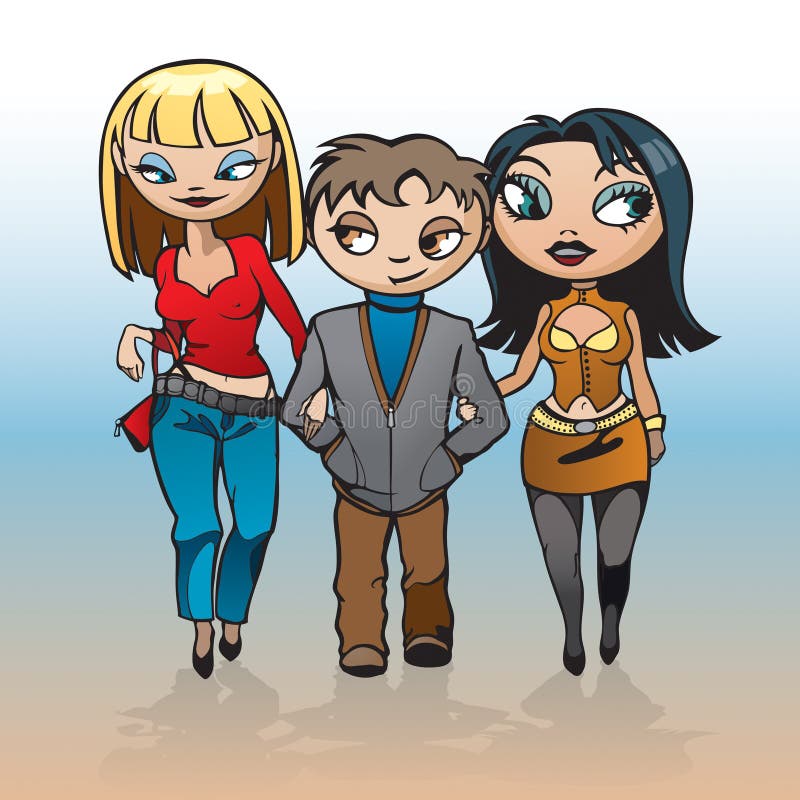 Drawing Two Girls Stock Illustrations – 4,538 Drawing Two Girls Stock ...