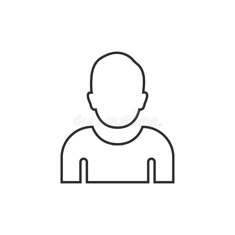 Boy, User Profile Line Icon. Stock Vector - Illustration of sign ...
