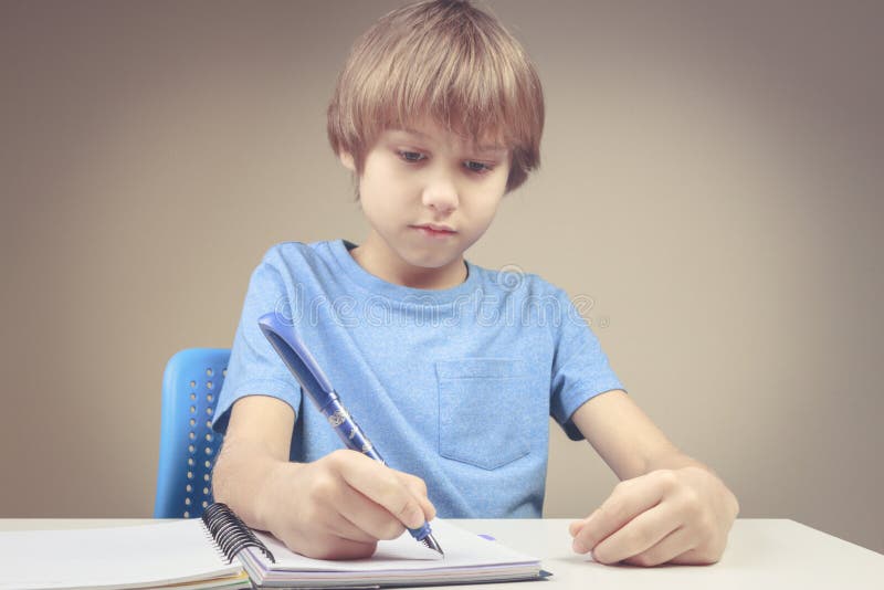 119 Little Boy Writing Using Pen Stock Photos - Free & Royalty-Free ...