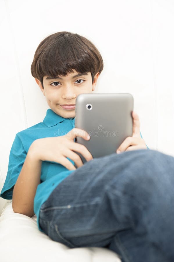 Boy using tablet stock photo. Image of tablet, communication - 32644802