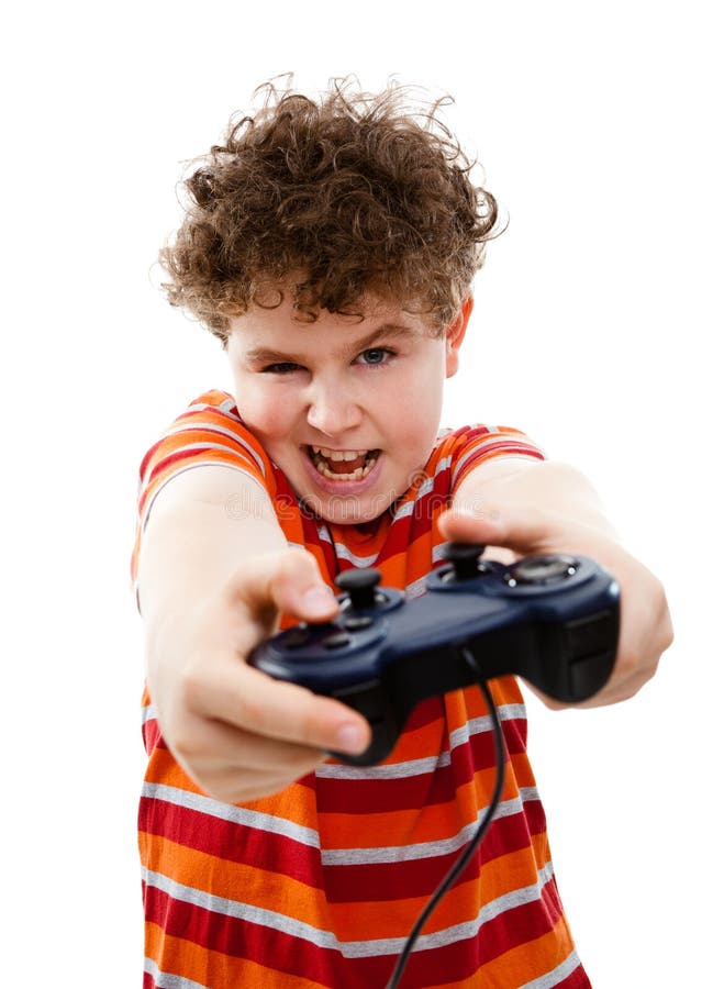 Boy Using Video Game Controller Stock Image - Image of joypad, playful ...