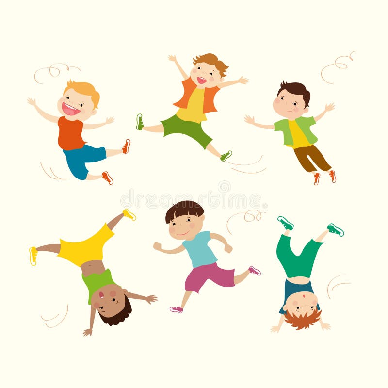Boy Vector Mascot in 6 Action Poses Stock Vector - Illustration of ...