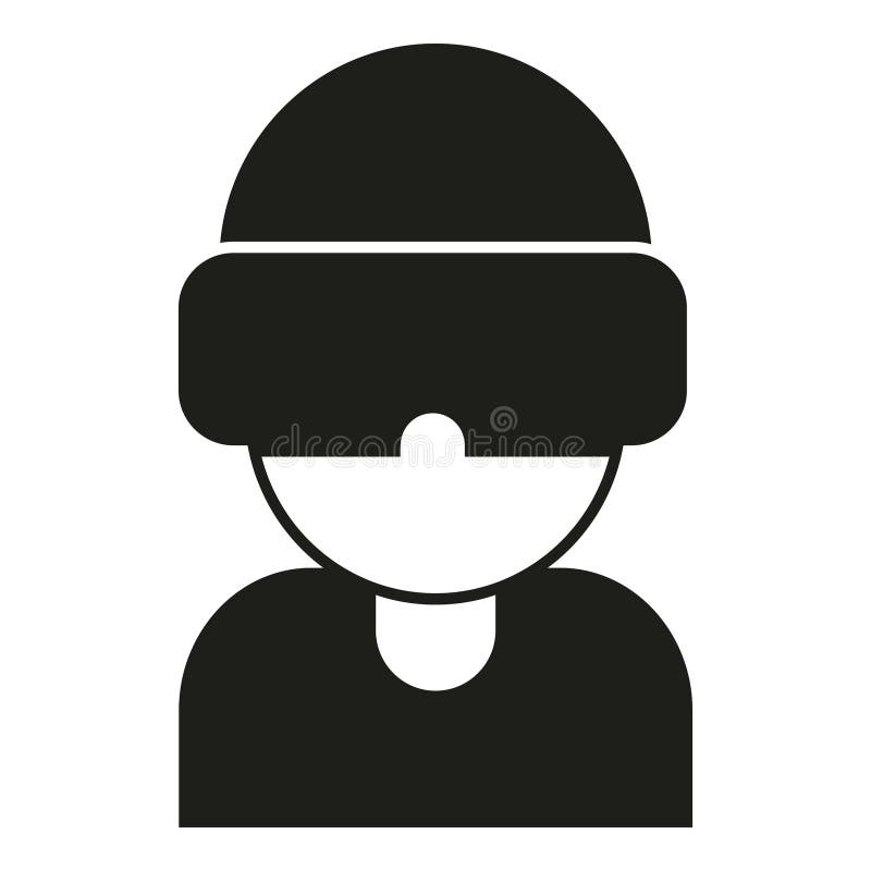 Boy Vr Headset Game Icon Simple Vector. Augmented Reality Stock ...