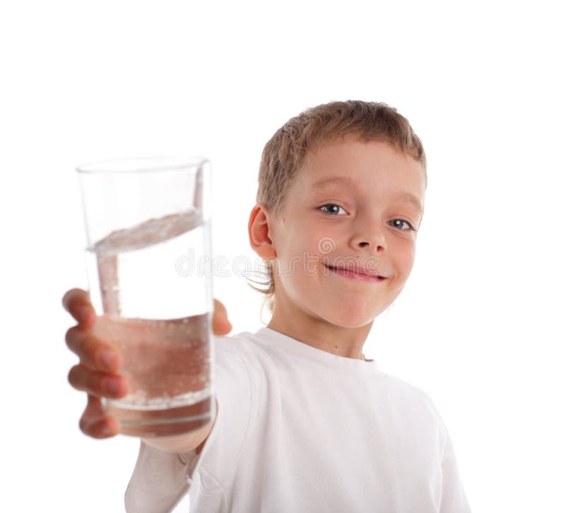 Little Boy Drink Cold Water Stock Image - Image of beautiful, happiness ...