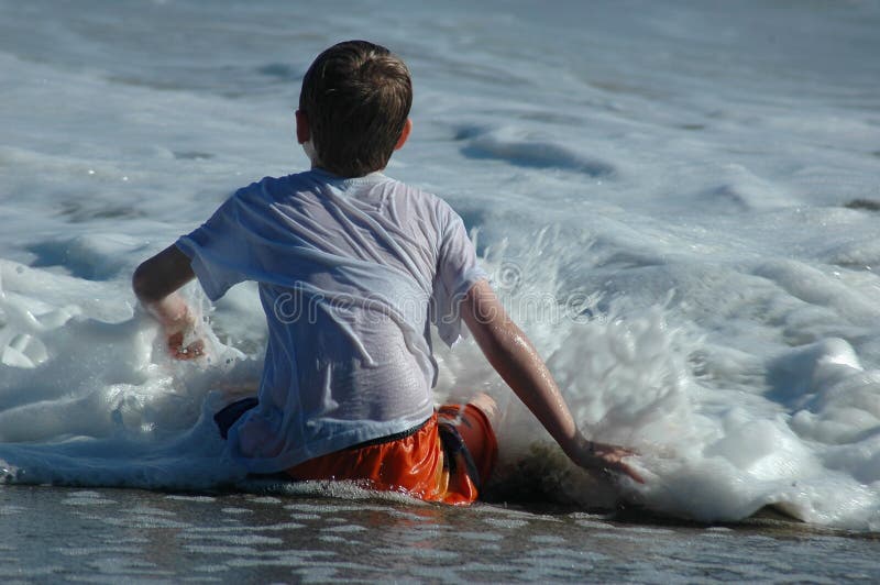 Two Boys at the Beach, Staring at the Sea Editorial Photography - Image ...