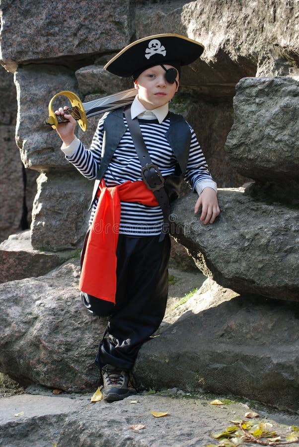Boy wearing pirate costume stock image. Image of face - 8001821