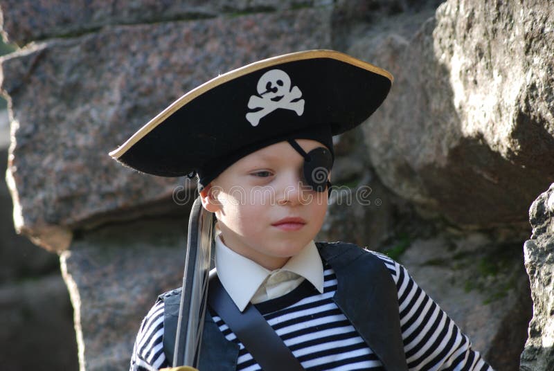 Boy wearing pirate costume stock photo. Image of disguise - 8001828