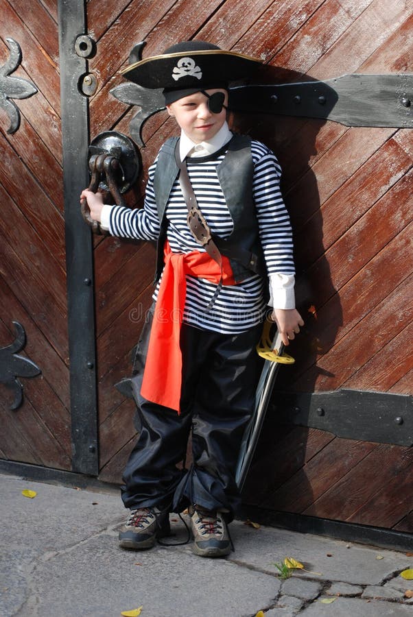 Boy wearing pirate costume stock photo. Image of cape - 7355808
