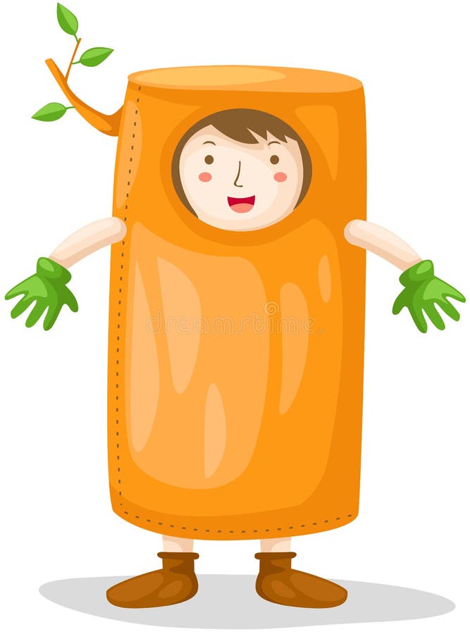 Boy wearing tree costume stock vector. Illustration of stage - 26327773