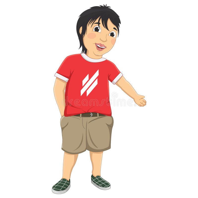Boy Welcome Vector Illustration Stock Vector - Illustration of ...