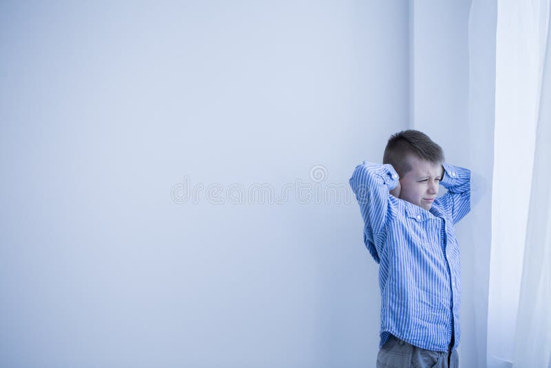 Young Autistic Boy Playing on Playground Stock Photo - Image of cute ...