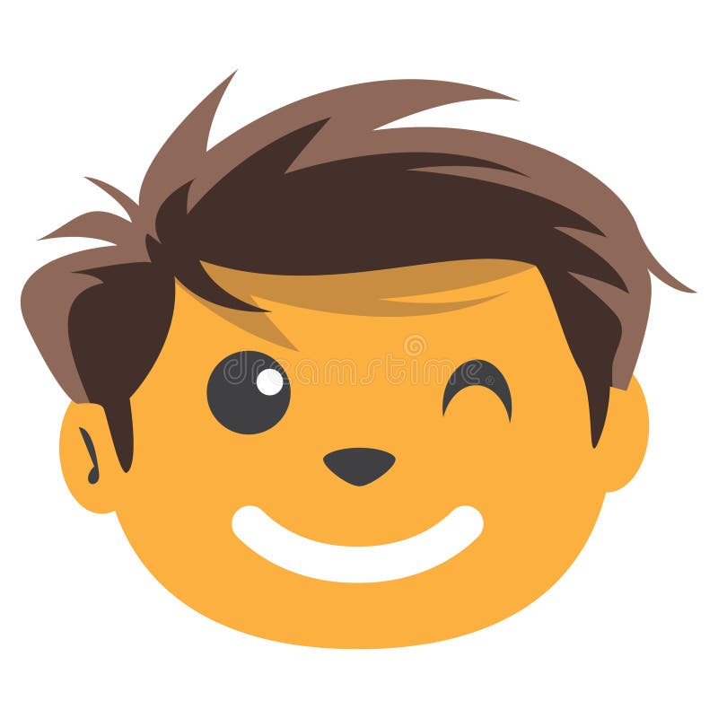 Boy Winking. Vector Illustration Decorative Design Stock Vector ...