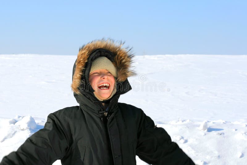 Boy in winter stock image. Image of frost, field, handsome - 18897295