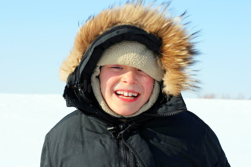 Boy in the Winter stock photo. Image of cute, male, beautiful - 27686780