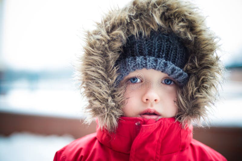 Winter baby boy stock photo. Image of expression, childhood - 7465964
