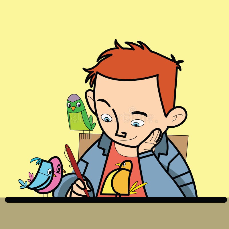 Studious Boy Stock Illustrations – 117 Studious Boy Stock Illustrations ...