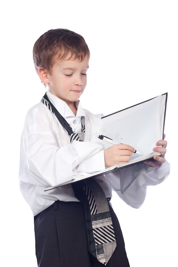 Boy writes in a notebook. stock image. Image of russian - 17453259
