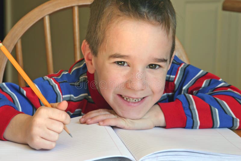 Boy Writing stock photo. Image of portrait, learning, people - 2725762