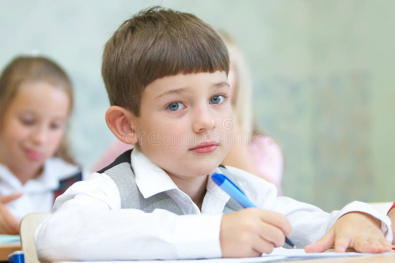 The boy writing stock photo. Image of form, pensil, training - 4462964
