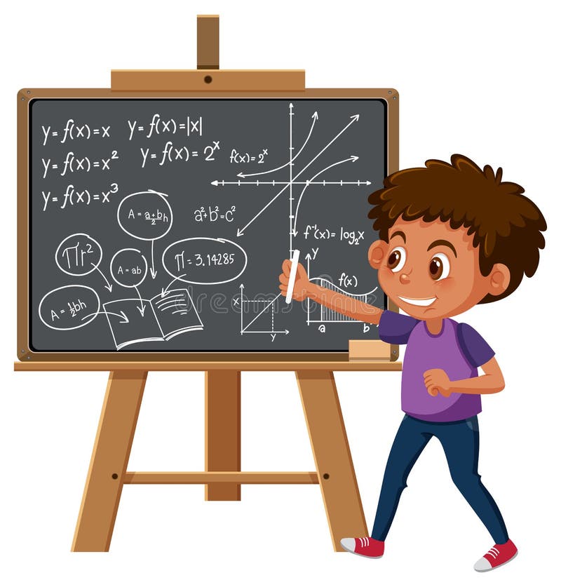 Math Formula on Blackboard Isolated Stock Vector - Illustration of ...