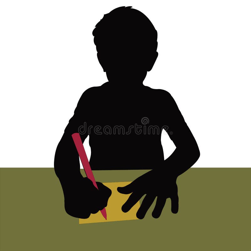 A Boy Head Silhouette Vector Stock Vector - Illustration of white ...