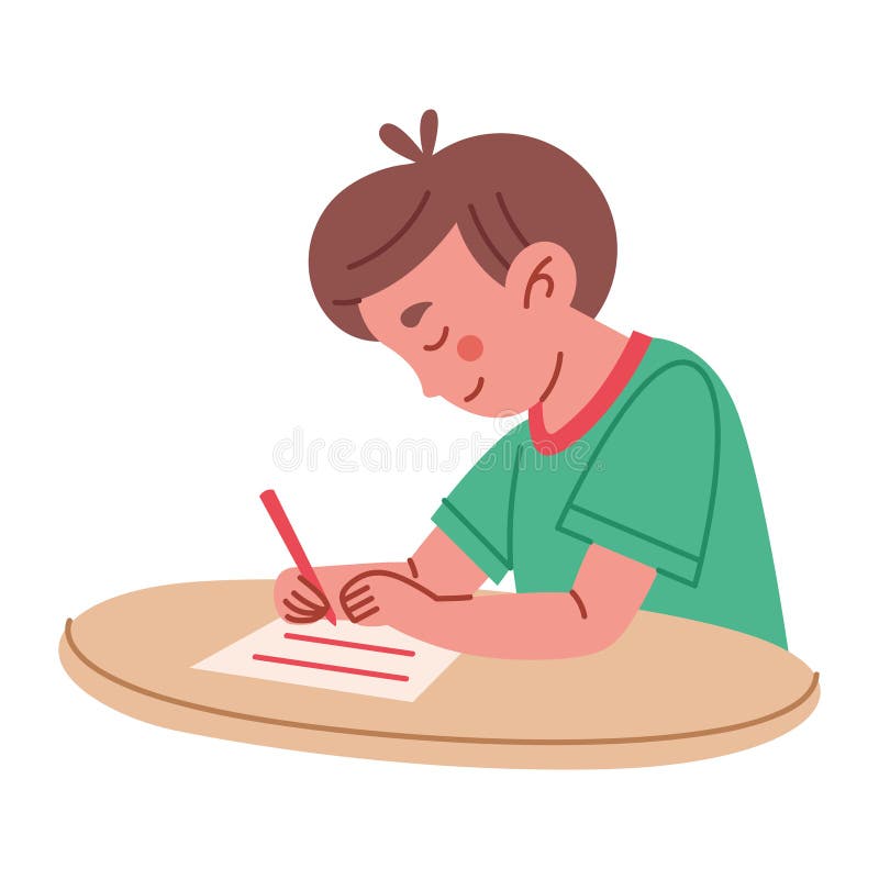 Boy Writing Stock Illustrations – 11,859 Boy Writing Stock ...