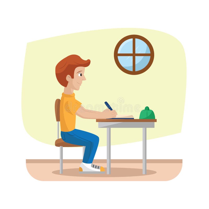 Boy Writing Stock Illustrations – 9,826 Boy Writing Stock Illustrations ...