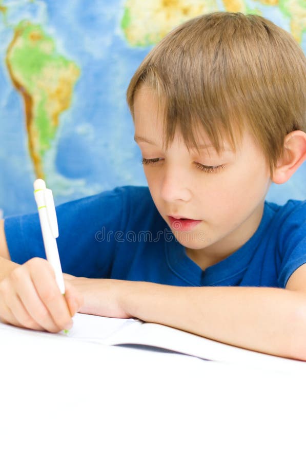 Homework boy stock image. Image of language, christian - 4771241