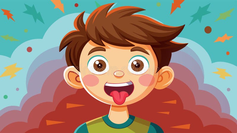 Boy Yummy Expression stock vector. Illustration of photogenic - 343757325