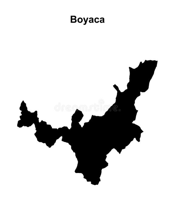Boyaca outline map stock vector. Illustration of maps - 360354041