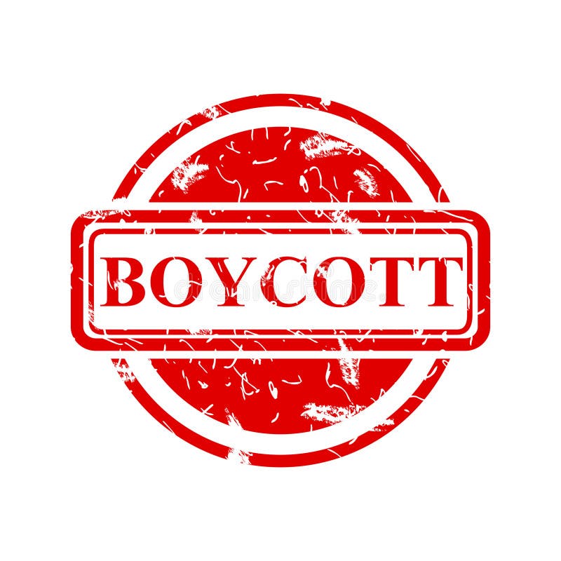 Boycott, Simple Rust Vector Red Circle Vector Rubber Stamp Effect Stock ...