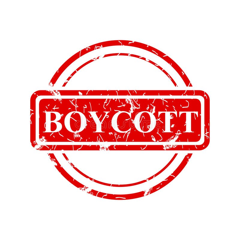 Boycott, Simple Rust Vector Red Circle Vector Rubber Stamp Effect Stock ...