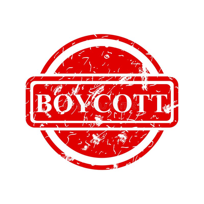 Boycott, Simple Rust Vector Red Circle Vector Rubber Stamp Effect Stock ...