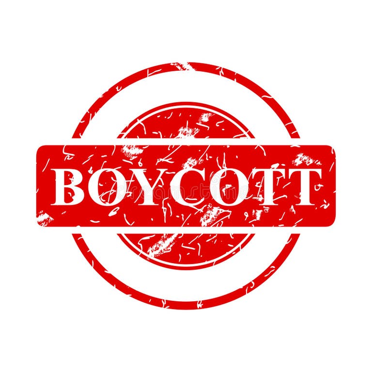 Boycott, Simple Rust Vector Red Circle Vector Rubber Stamp Effect Stock ...