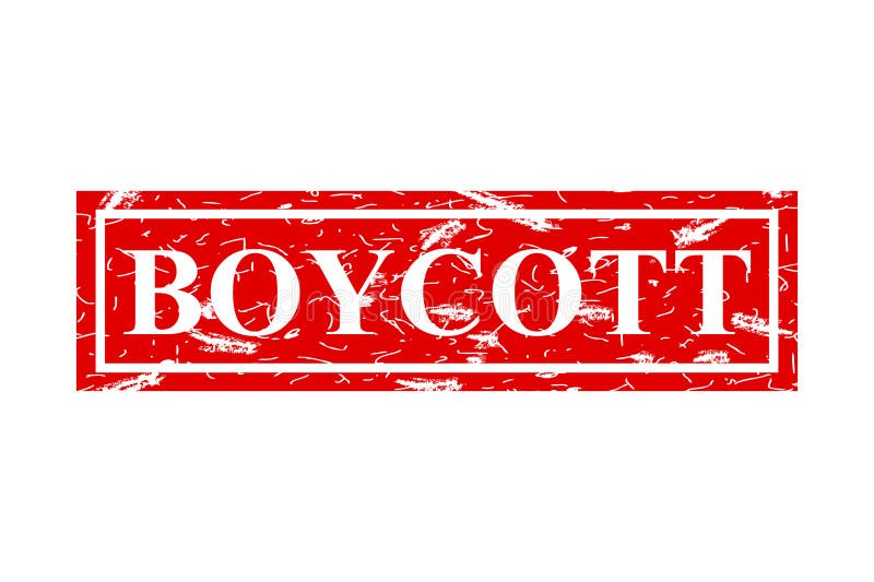 Boycott, Simple Rust Vector Red Rectangle Vector Rubber Stamp Effect ...