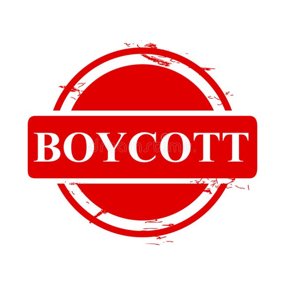 Boycott, Simple Vector Dirty Rust Red Circle Vector Rubber Stamp Effect ...