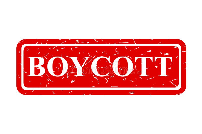 Boycott, Simple Vector Grunge, Red Rectangle Vector Rubber Stamp Effect ...