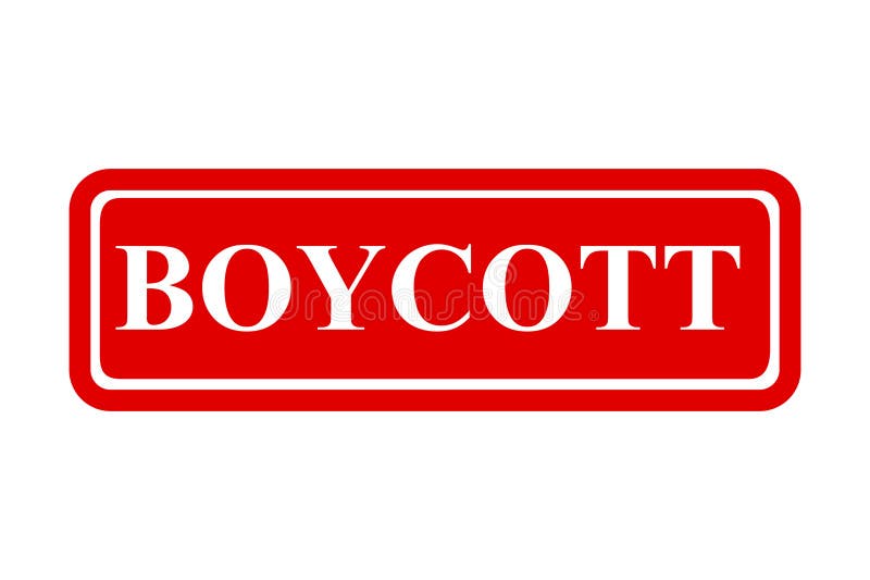 Boycott, Simple Vector Red Simple Rectangle Vector Rubber Stamp Effect ...