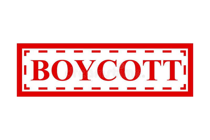 Boycott, Simple Vector Red Simple Rectangle Vector Rubber Stamp Effect ...